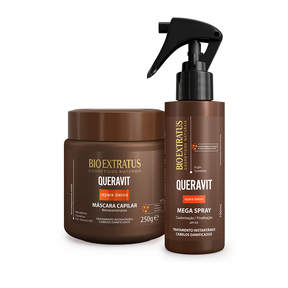 Kit Queravit (250g) Máscara e Mega Spray - Bio Extratus