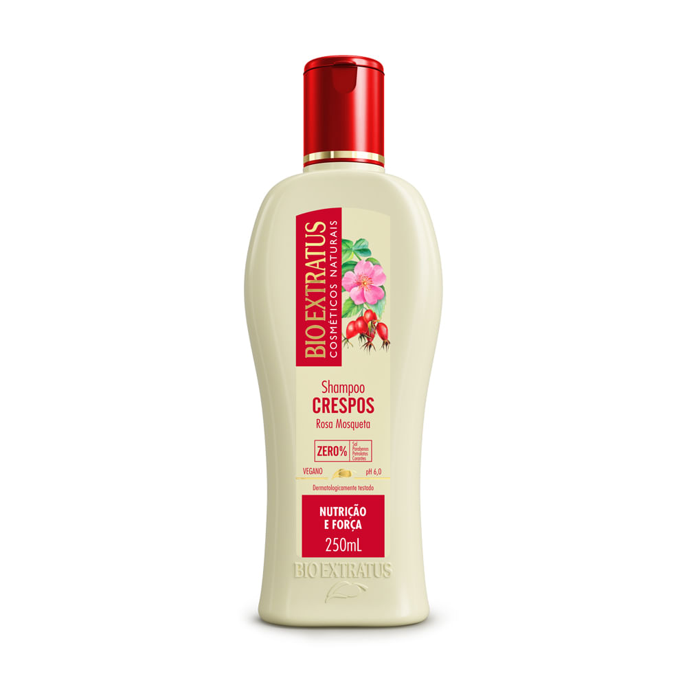 Shampoo Crespos Rosa Mosqueta 250mL - Bio Extratus